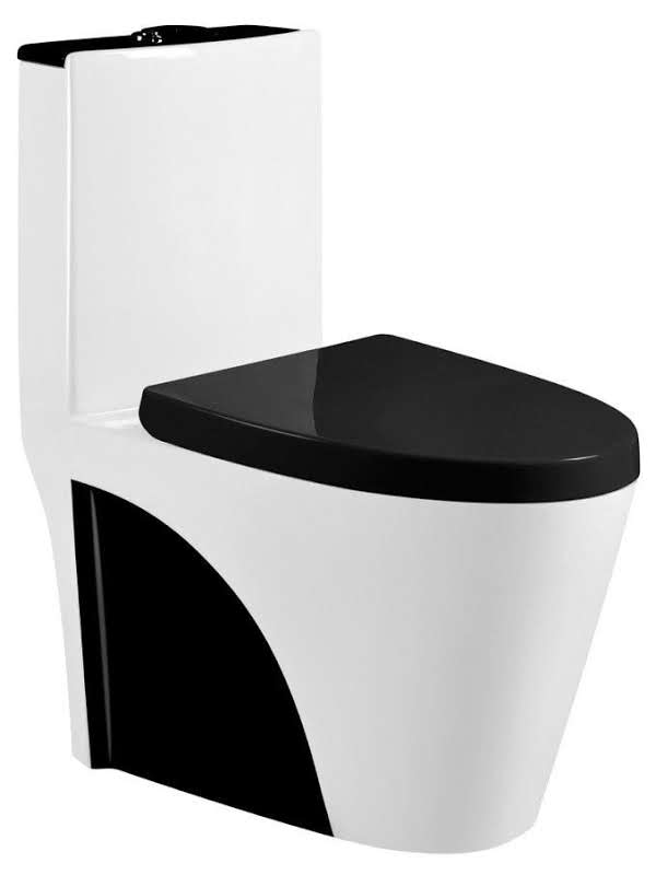 Inodoro one piece blanco con negro XM